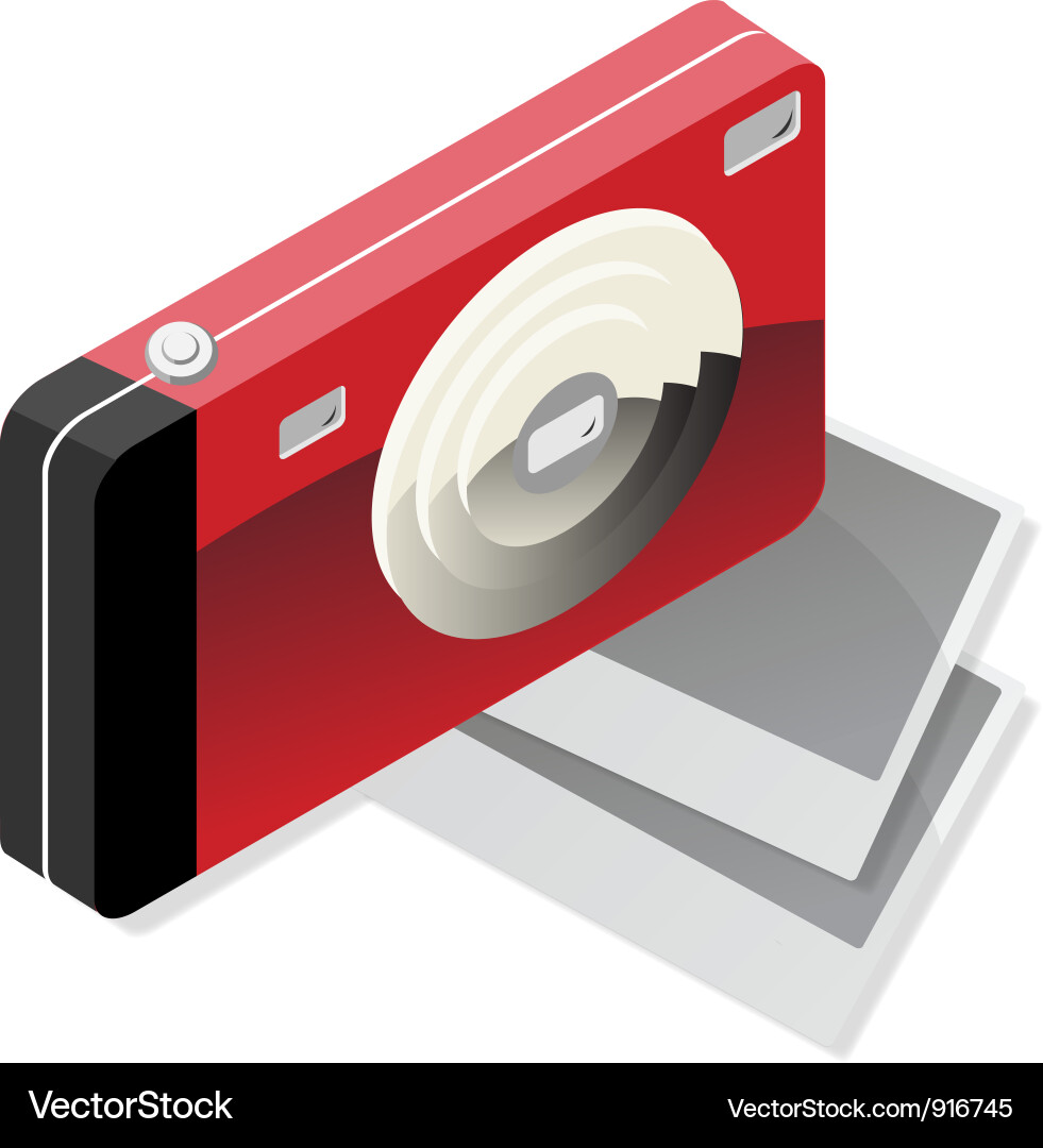 Red camera Royalty Free Vector Image - VectorStock
