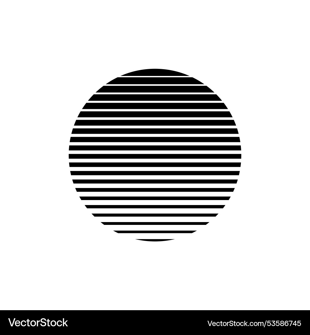 Vintage retro sun circle emblem sunset sunrise Vector Image