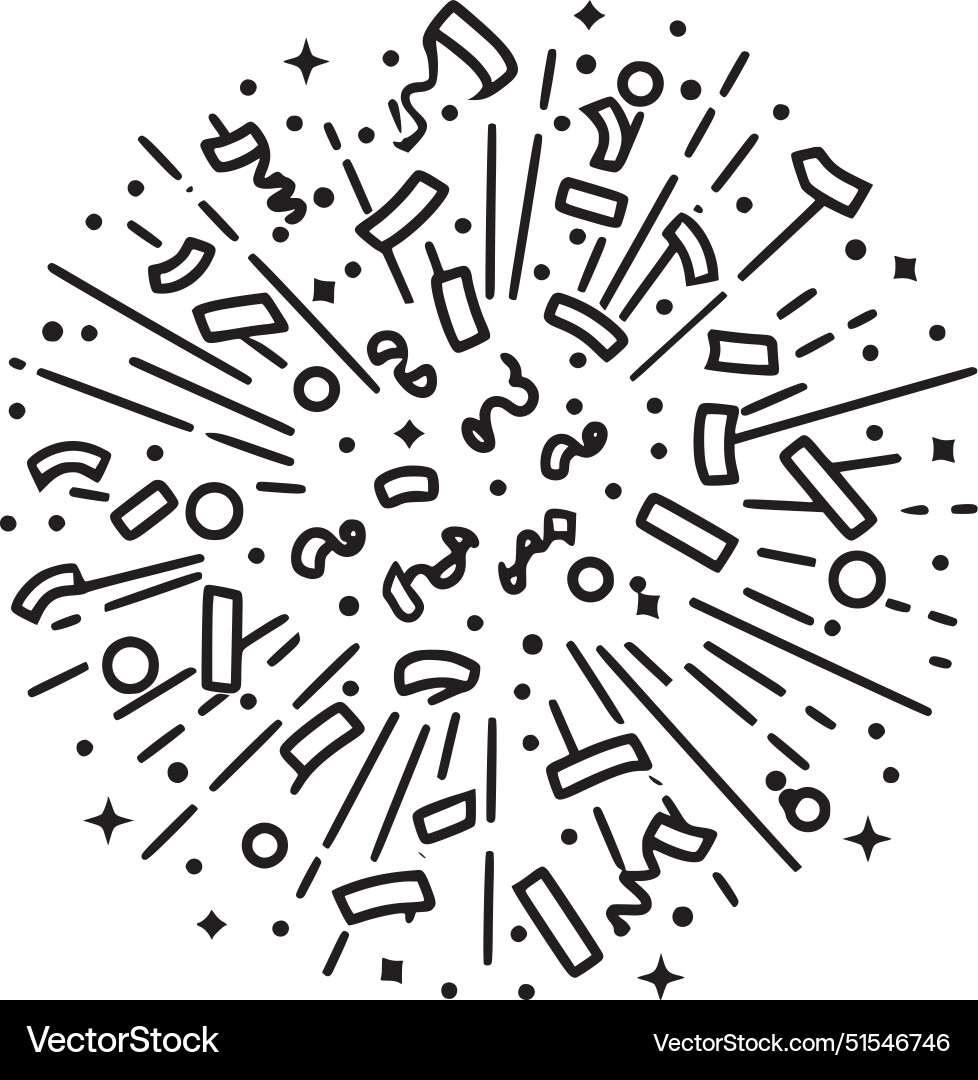 Confetti icons Royalty Free Vector Image - VectorStock