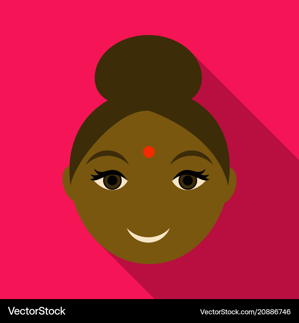 Indian woman icon simple Royalty Free Vector Image