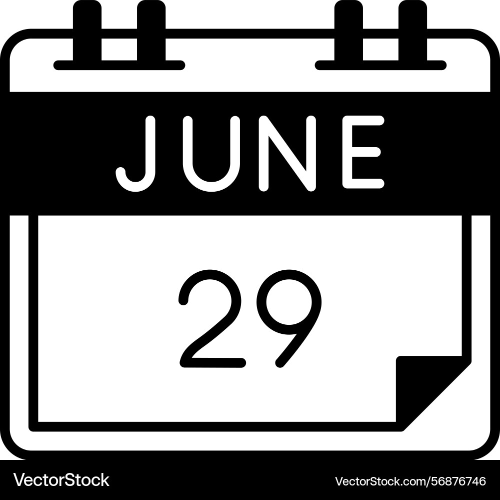 June 29 icon Royalty Free Vector Image - VectorStock