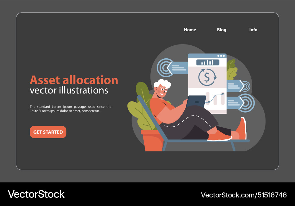 Senior man lounging keenly optimizing Royalty Free Vector