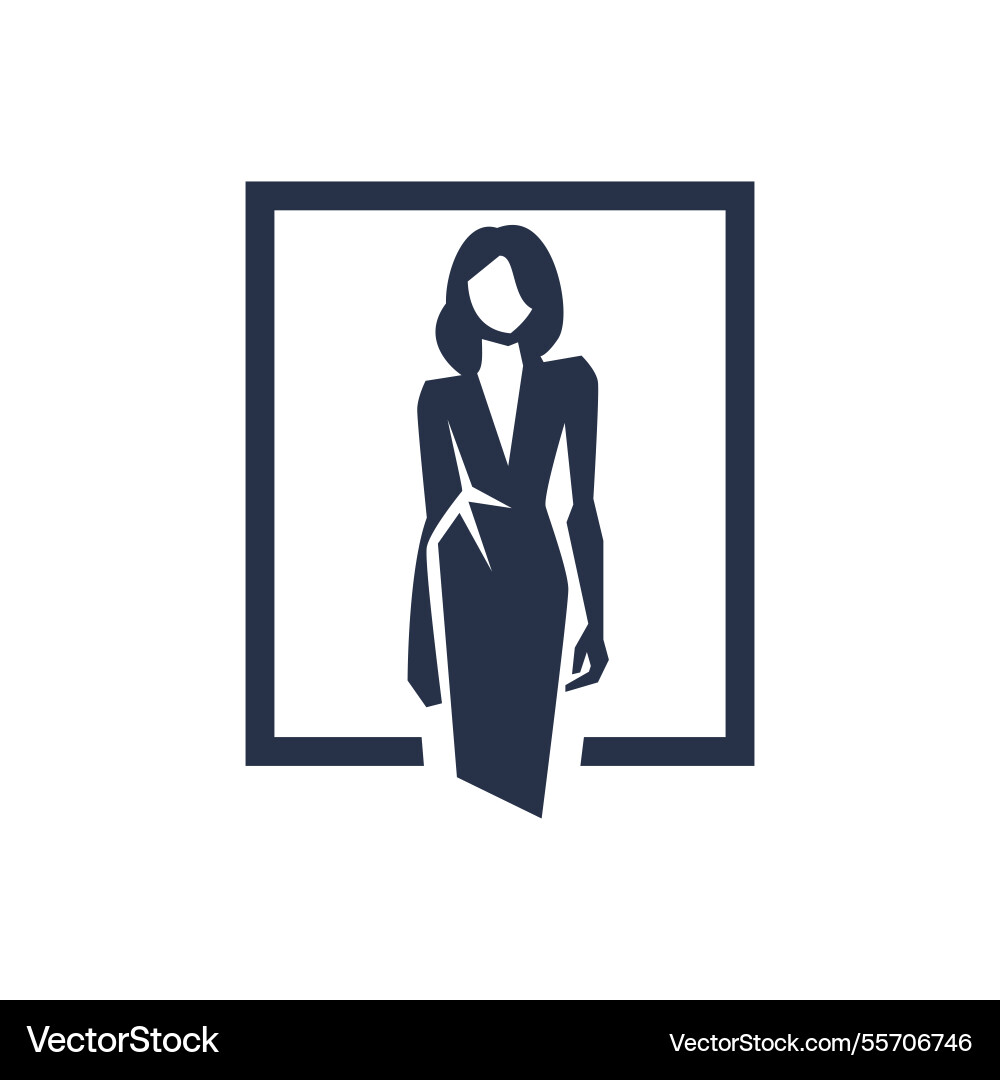 Square modeling logo Royalty Free Vector Image