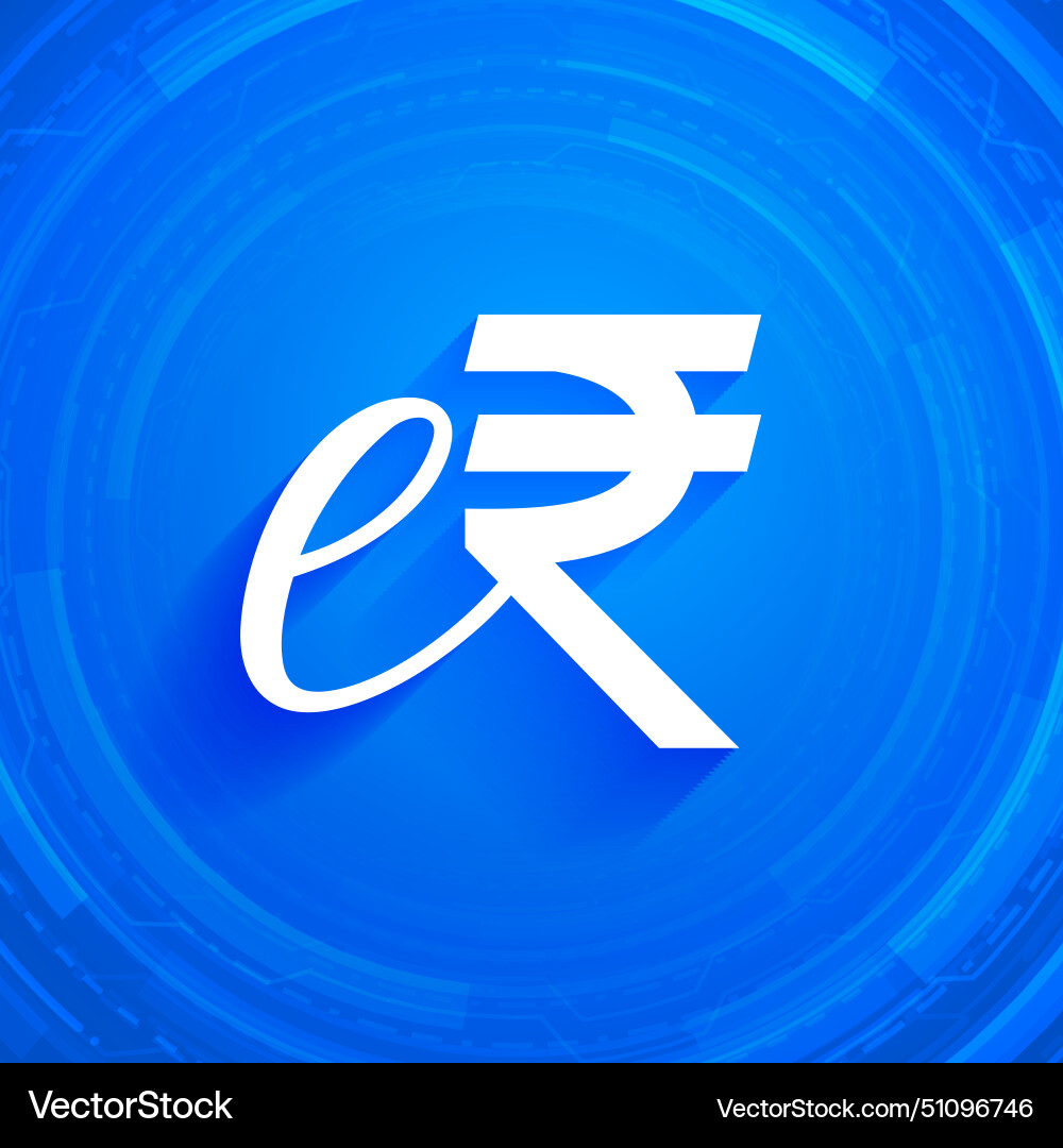 Virtual einr erupi digital currency symbol Vector Image