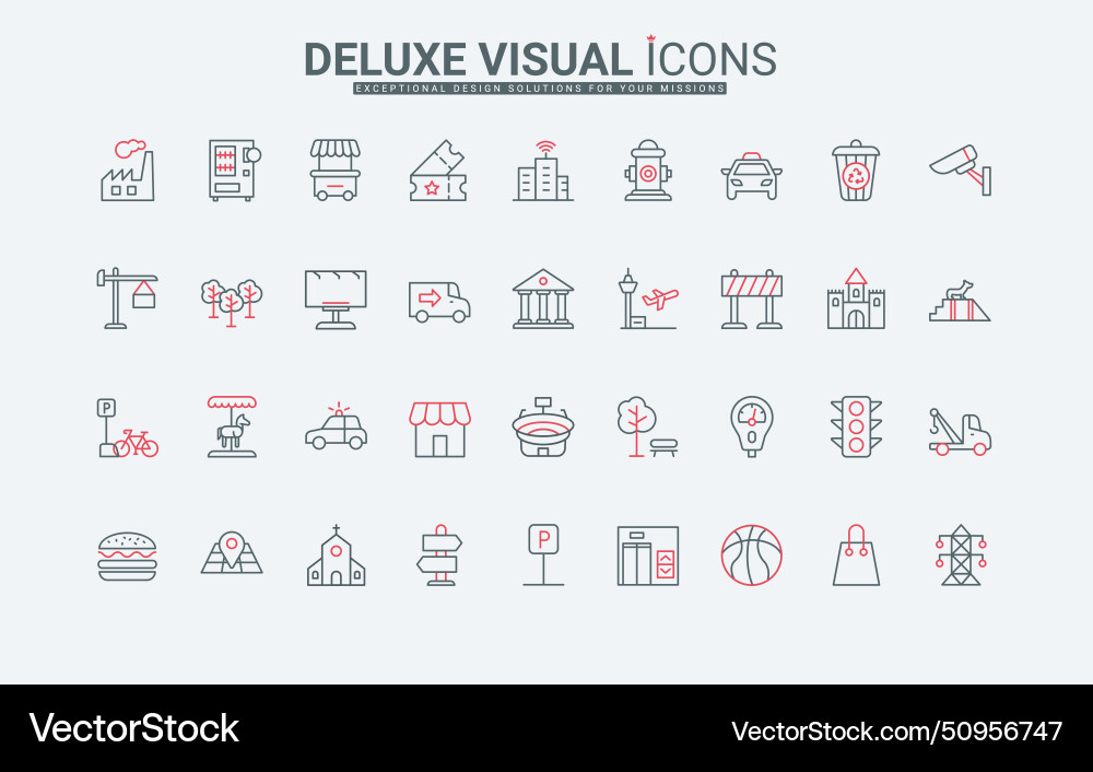 City infrastructure buildings and public services Vector Image