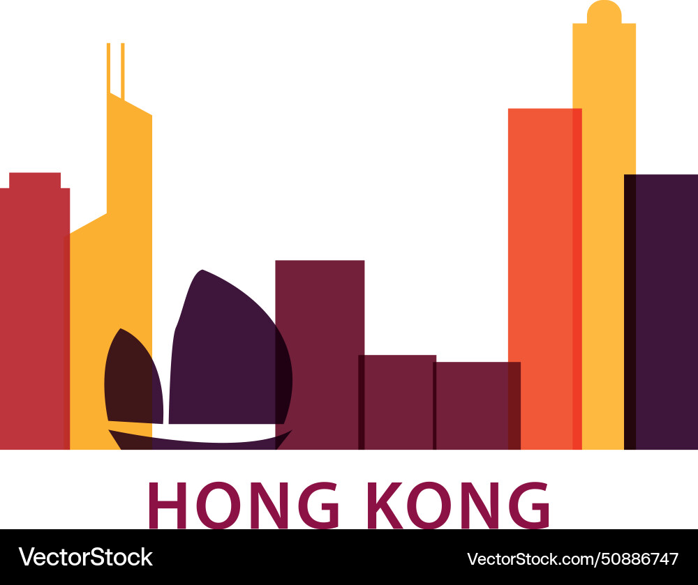 Hong kong banner Royalty Free Vector Image - VectorStock