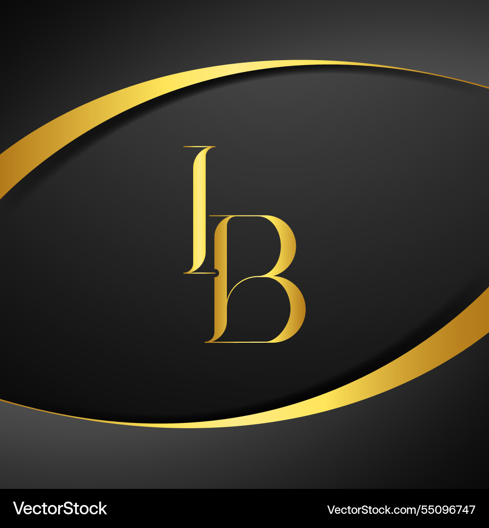 Ib luxury letter logo Royalty Free Vector Image