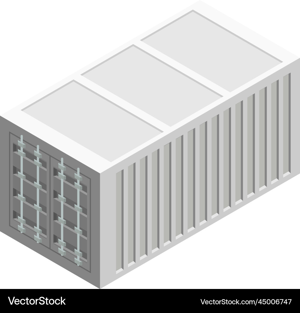 Isometric Cargo Container Icon Royalty Free Vector Image