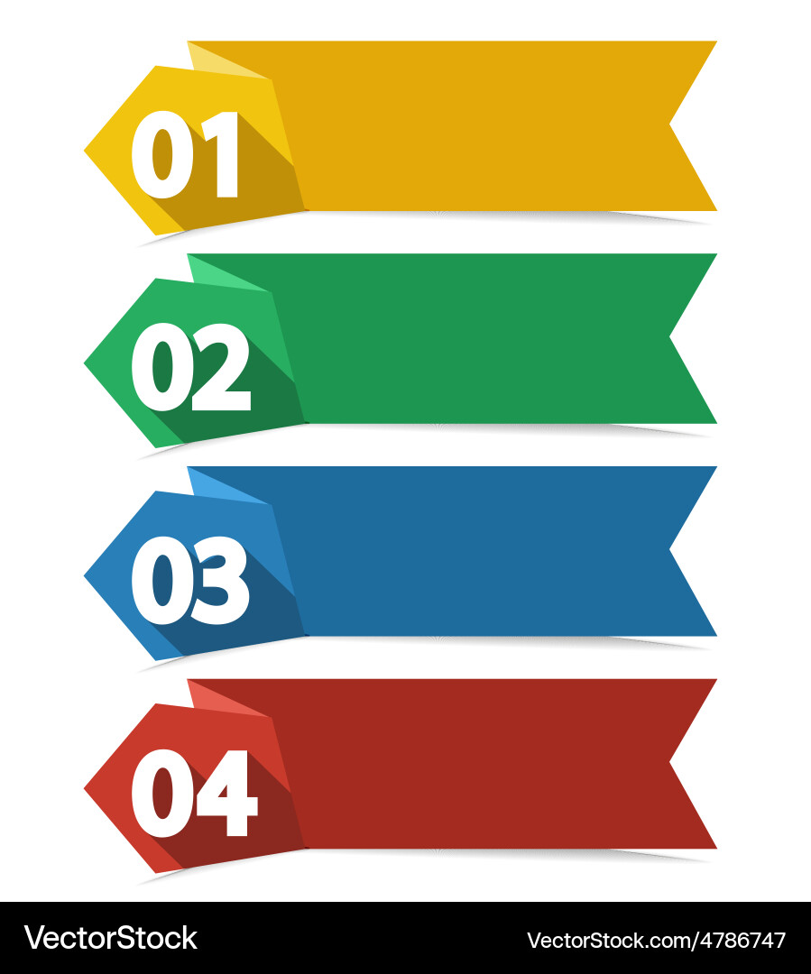 Numbered labels Royalty Free Vector Image - VectorStock