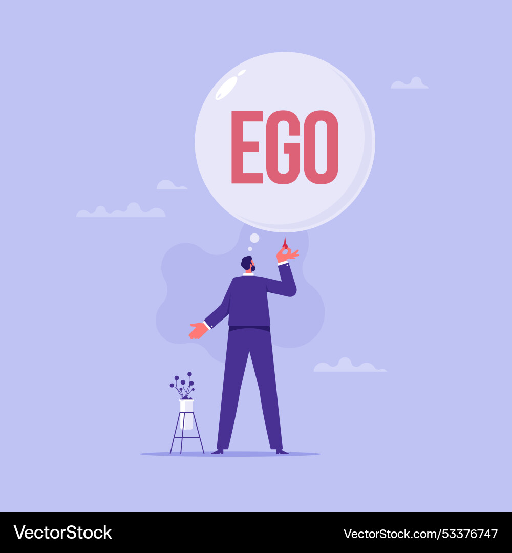 Reducing ego or cultivating humility concept Vector Image