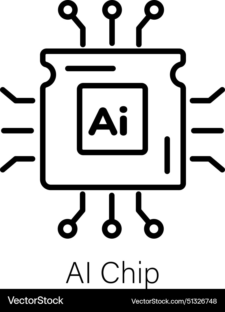 Ai chip Royalty Free Vector Image - VectorStock
