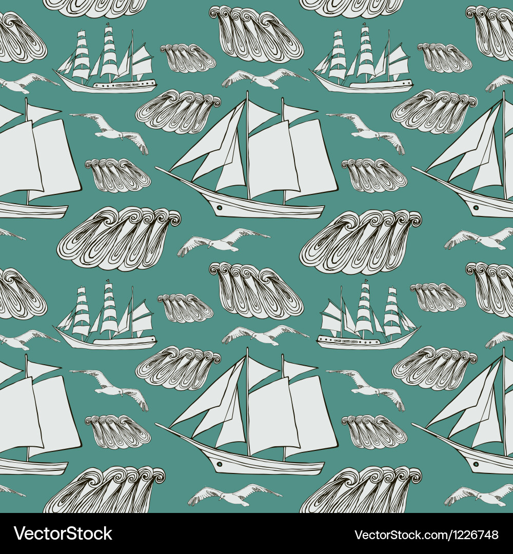 Decorative sea background Royalty Free Vector Image