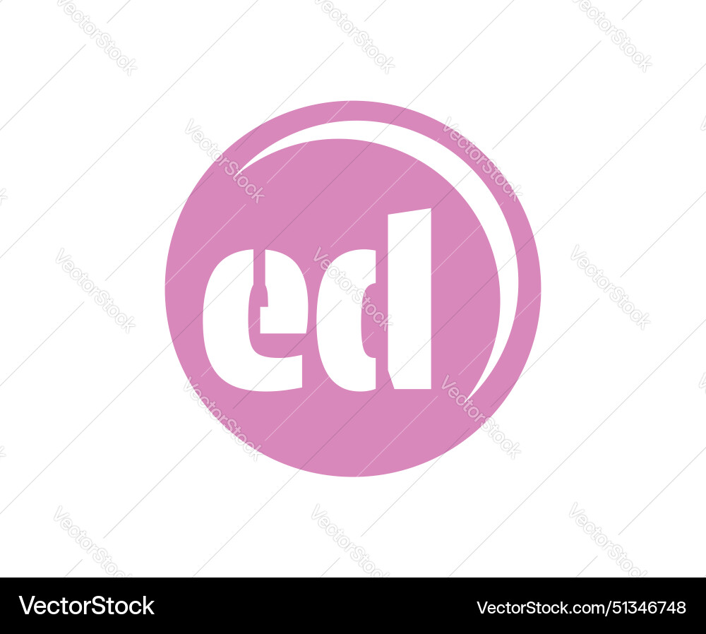 Ed sport emblem or team logotype ball logo Vector Image