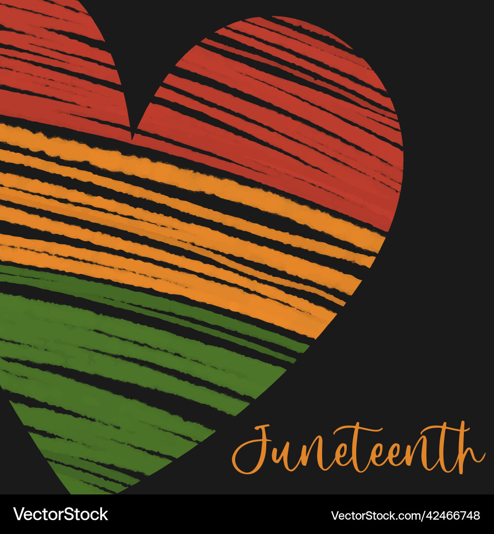 Juneteenth square banner social media post Vector Image