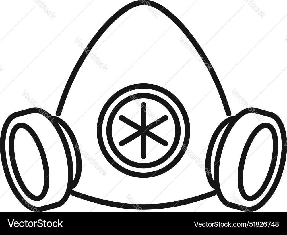 Respirator mask protecting from virus Royalty Free Vector