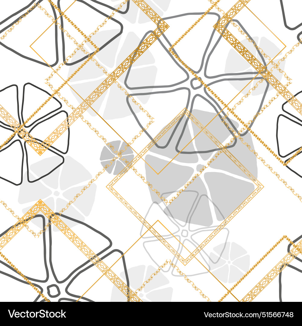 Seamless pattern decorated with precious gold Vector Image