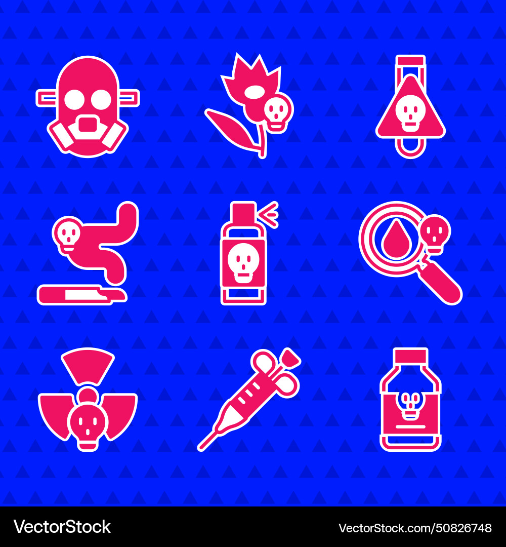 Set spray against insects syringe poisoned pill Vector Image