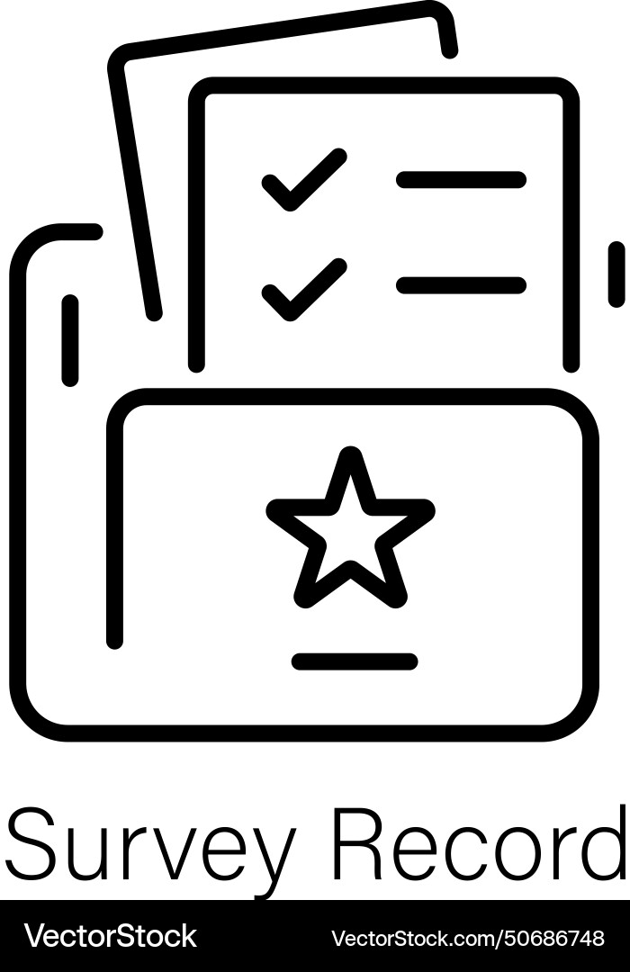 Survey record Royalty Free Vector Image - VectorStock