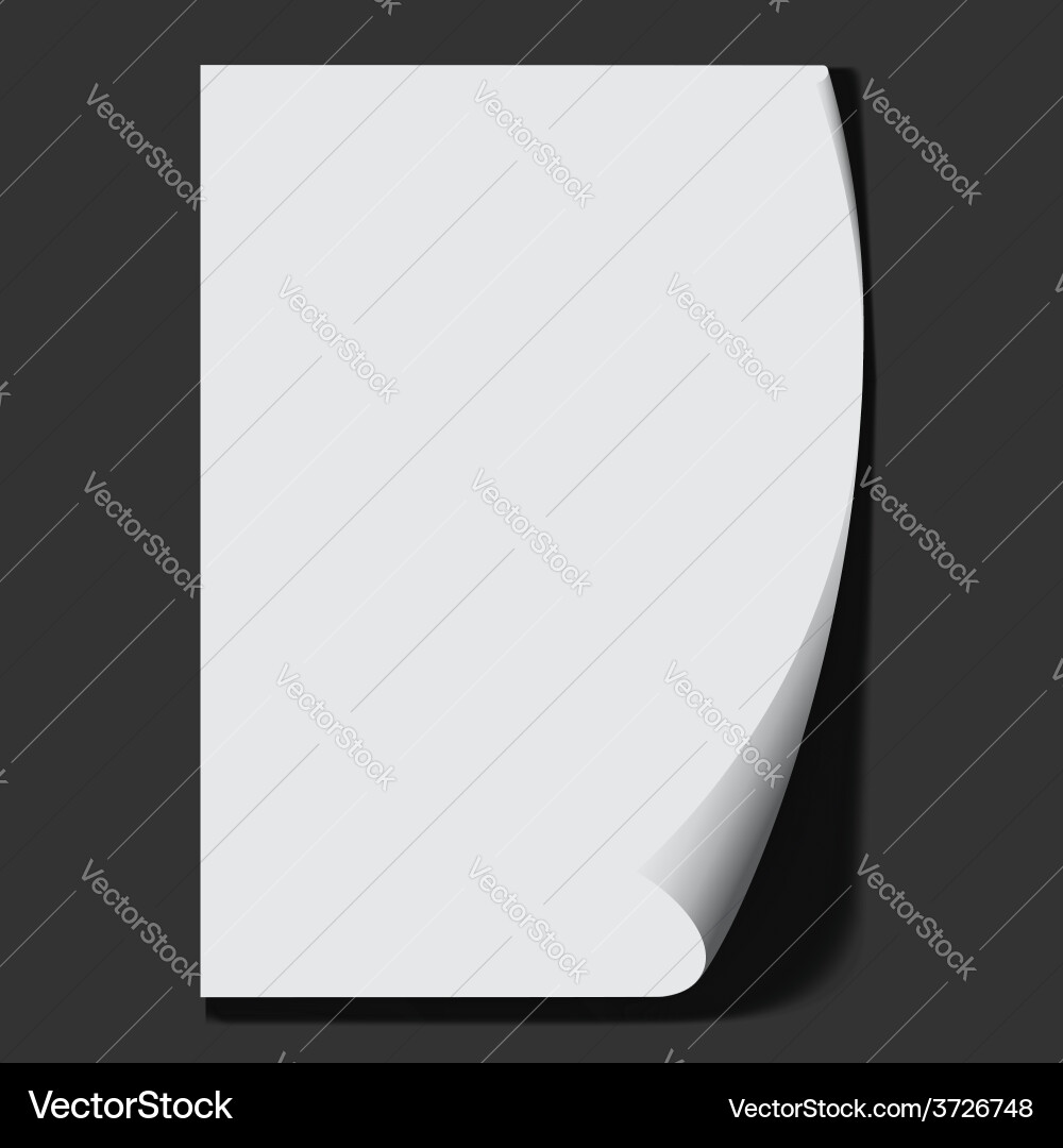 White sheet of paper background Royalty Free Vector Image