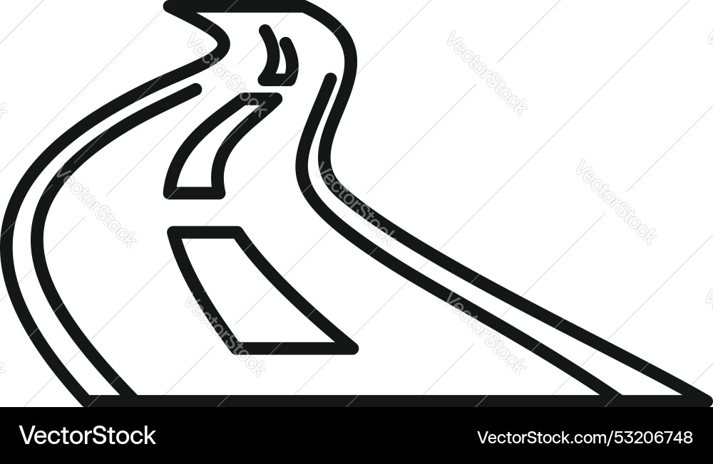 Winding road leading to unknown destination line Vector Image