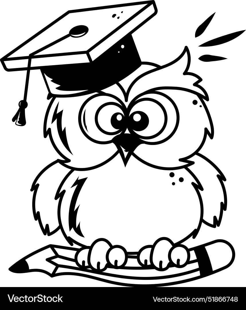 Wisdom owl Royalty Free Vector Image - VectorStock