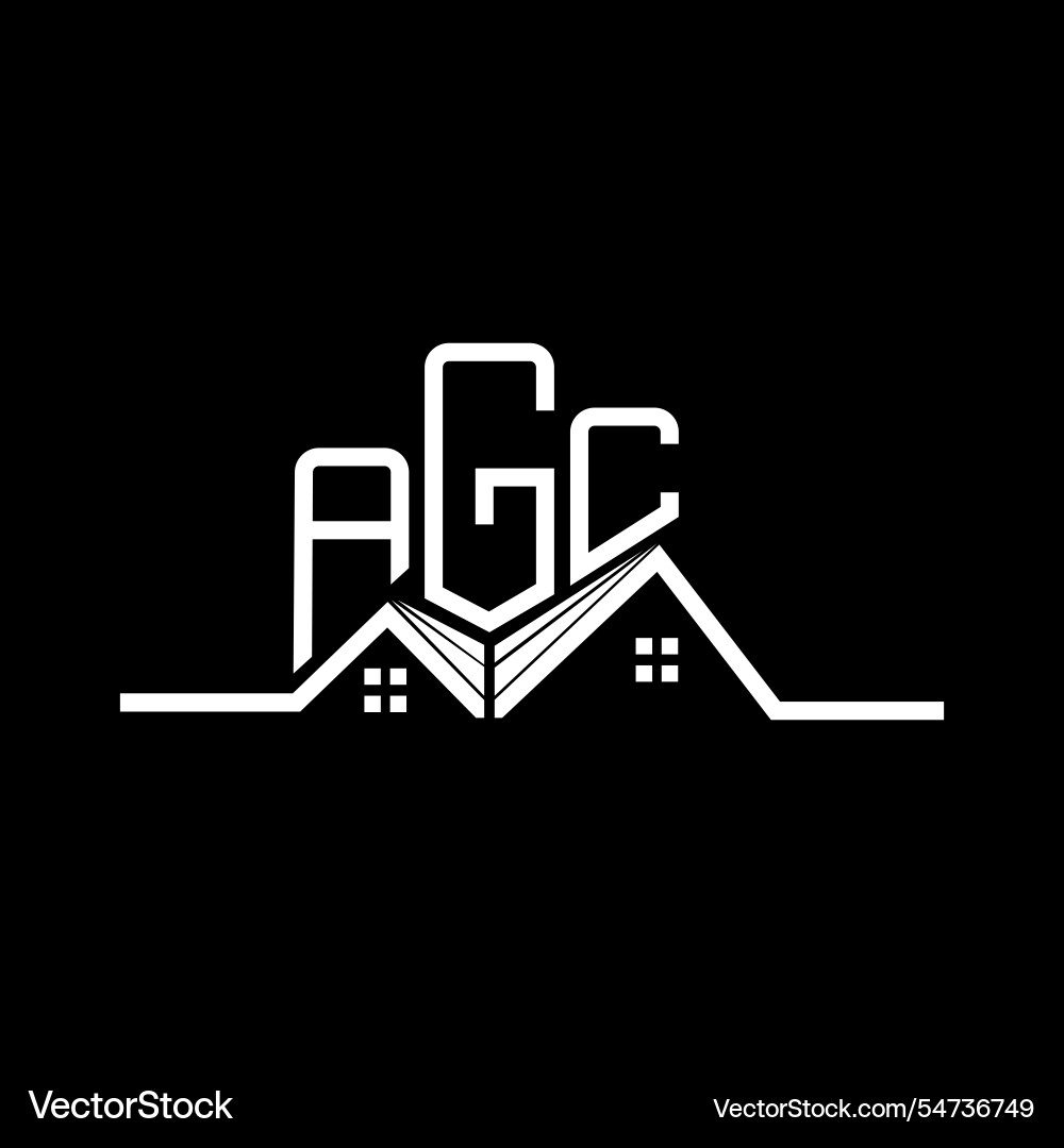 Agc real state logo design simple and modern Vector Image