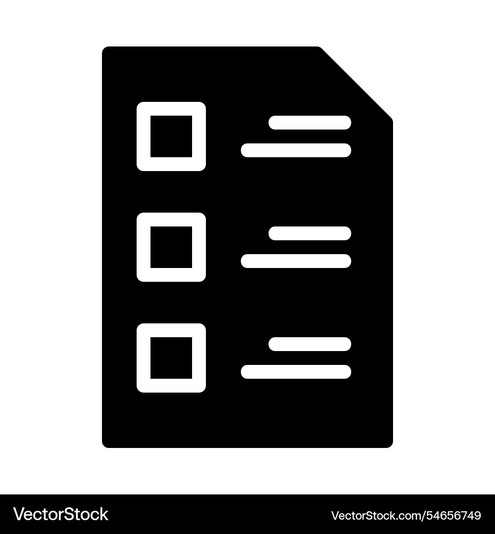 Checklist document icon concept of survey Vector Image