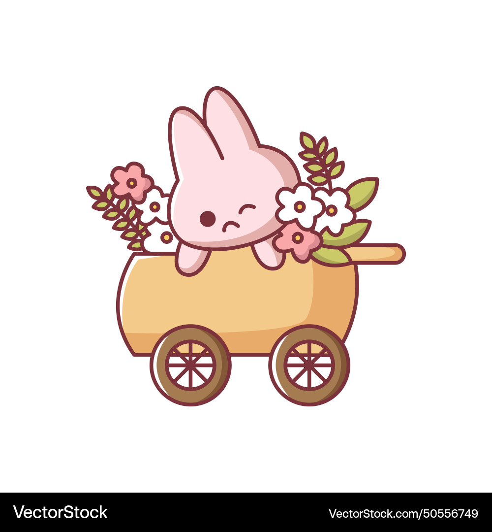 Cute bunny character design Royalty Free Vector Image
