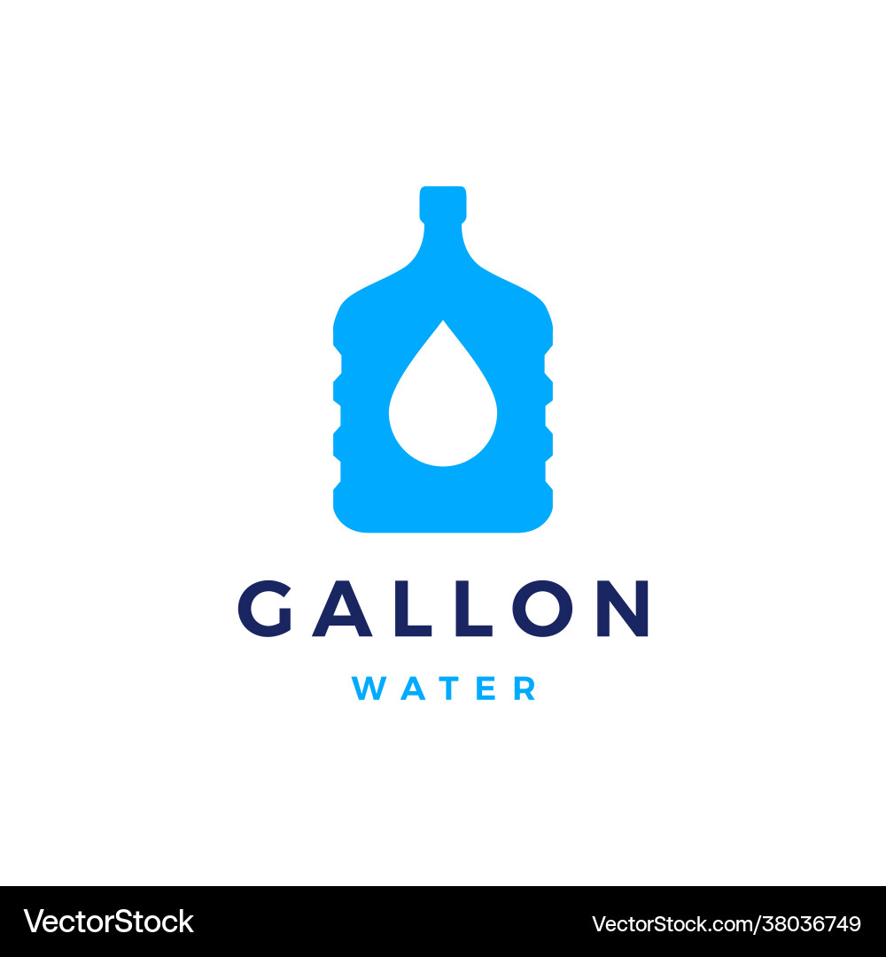 Drink water gallon refill logo icon Royalty Free Vector