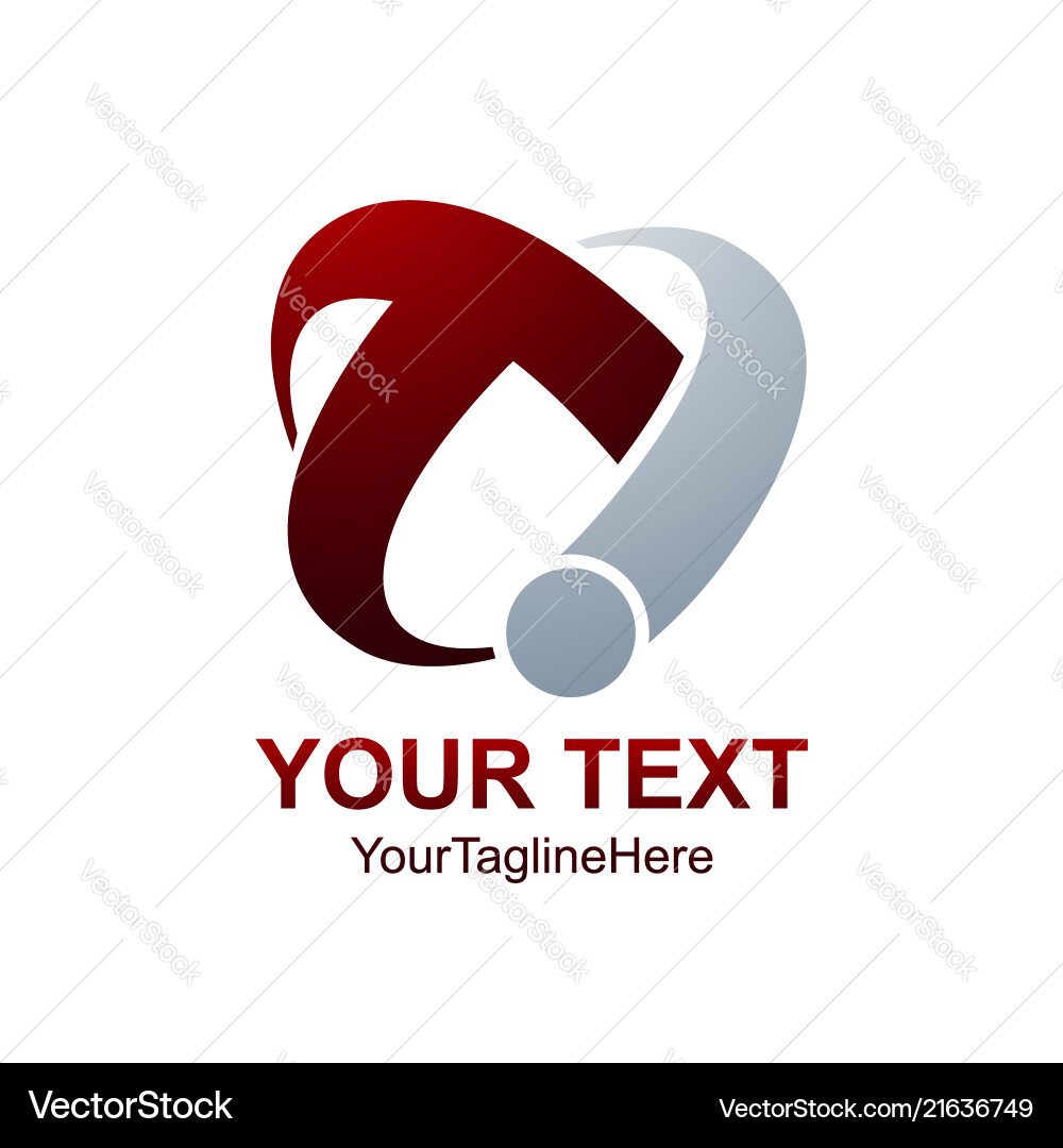 Initial letter ti logo design template element Vector Image