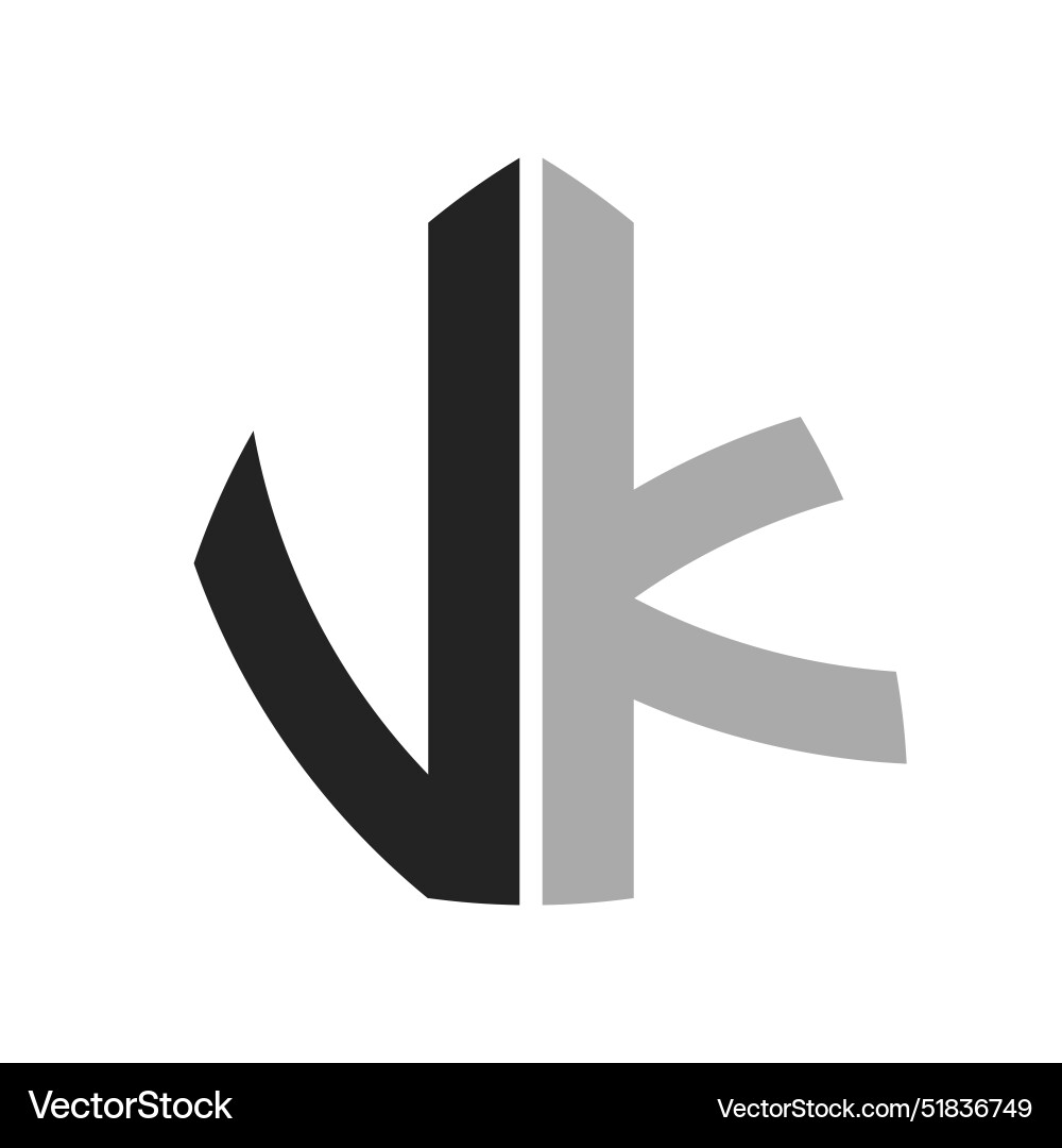 Modern creative vk logo design letter icon Vector Image
