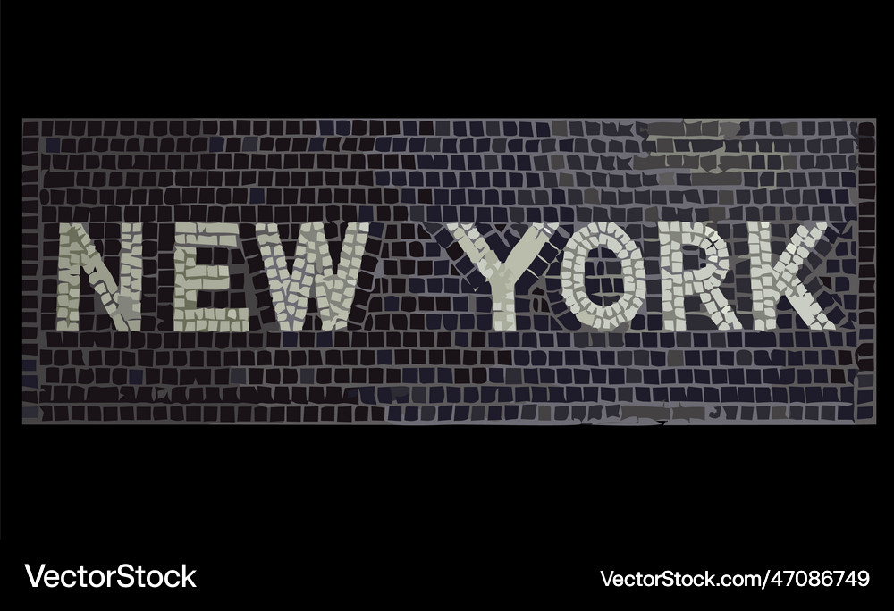 New York City Skyline Sign Royalty Free Vector Image
