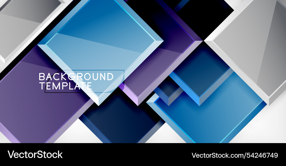 Square shape color abstract geometry – Royalty-Free Vector | VectorStock