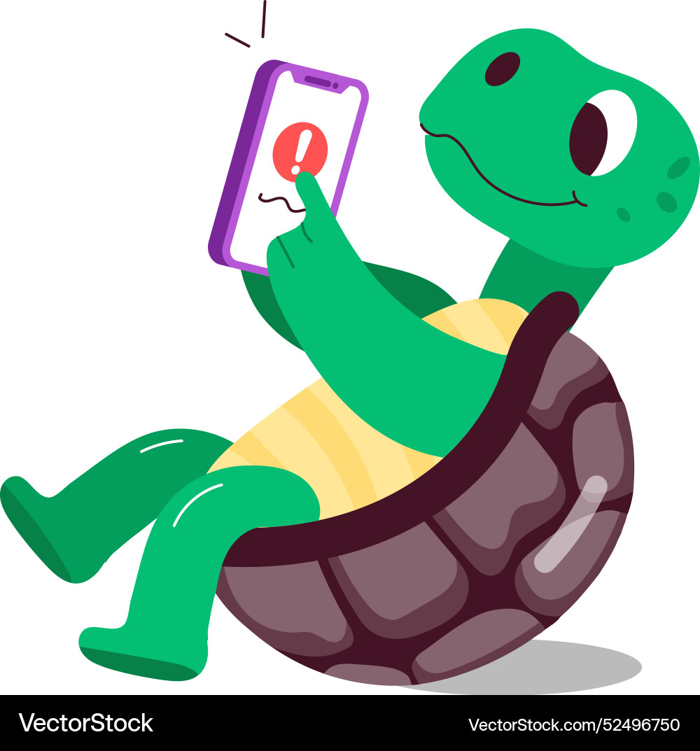 Basic rgbwater turtle sticker in flat style Vector Image