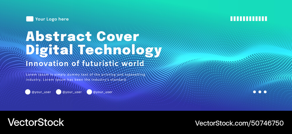 Digital technology poster cover speed connect blue