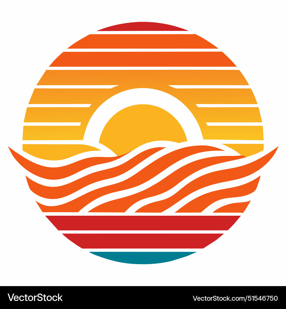 Retro wave pattern with sun vintage and nostalgic Vector Image