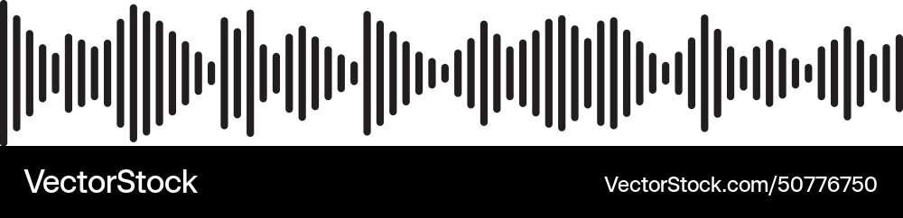 Seamless sound wave pattern audio waveform Vector Image