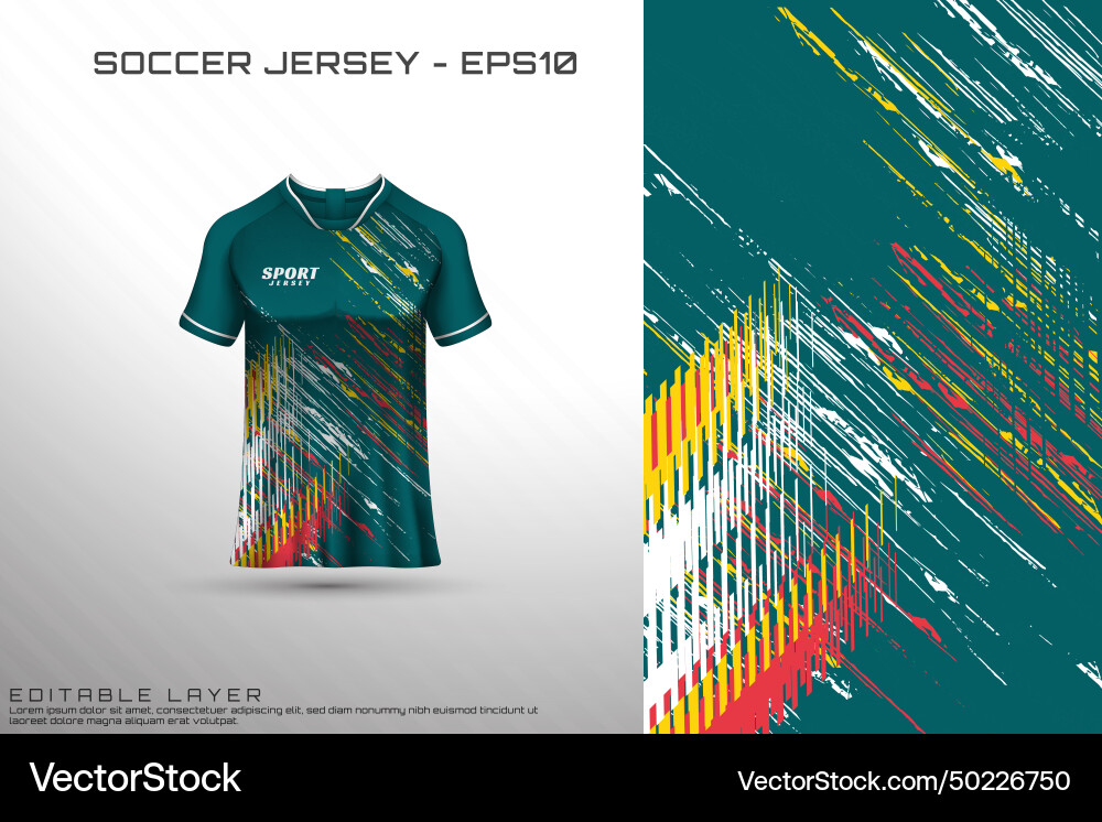 Sports jersey design Royalty Free Vector Image