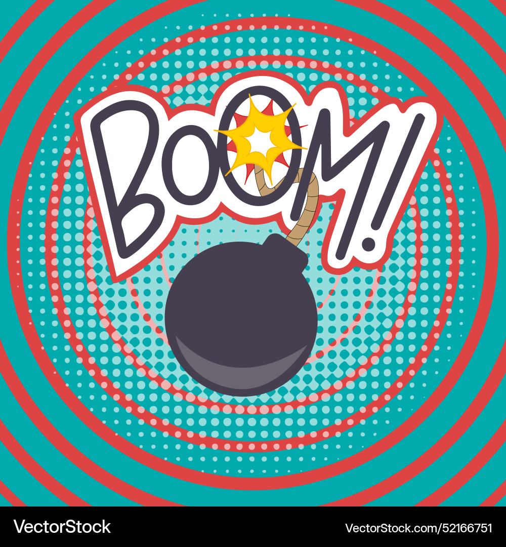 Boom pow Royalty Free Vector Image - VectorStock