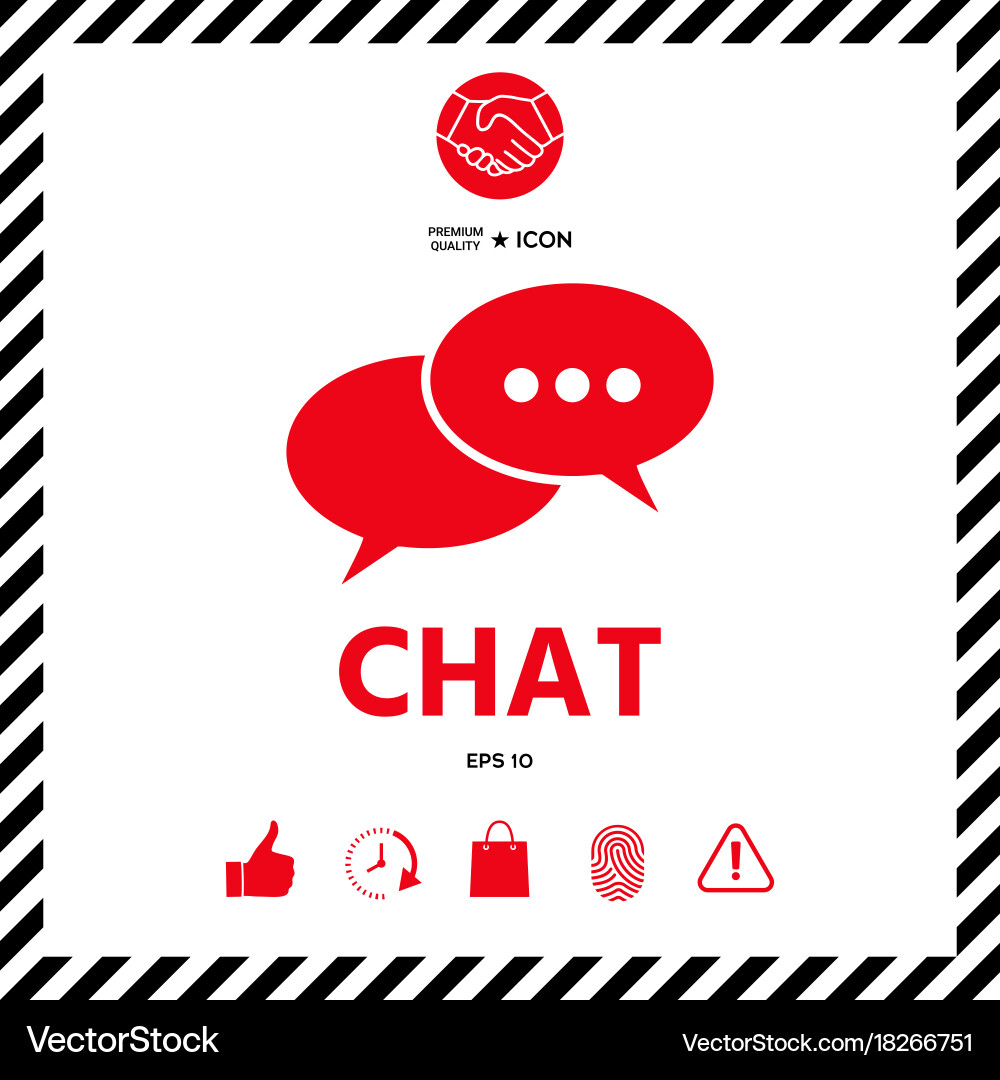 Chat button Royalty Free Vector Image - VectorStock