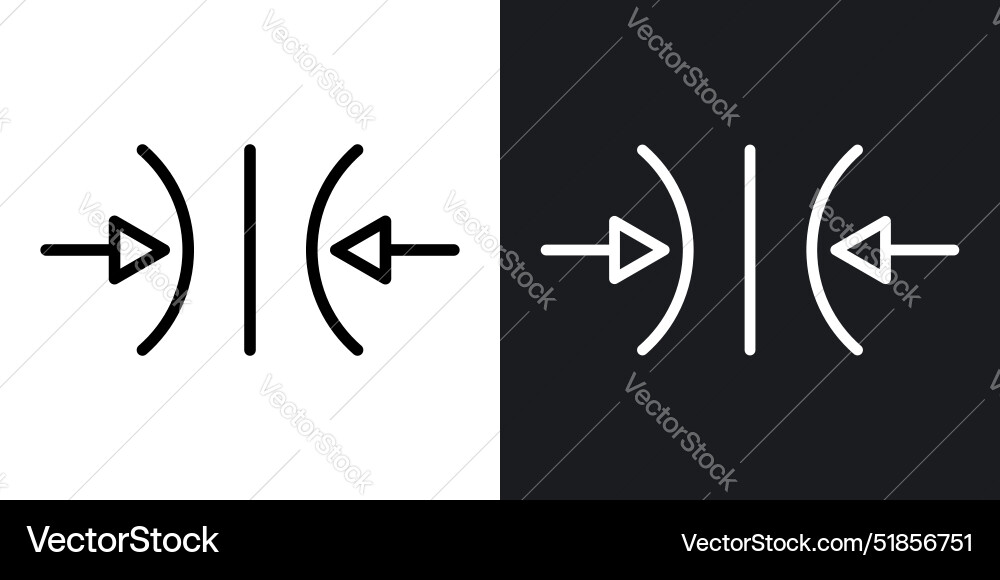 Elastic icon set in black and white filld Vector Image