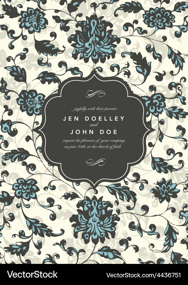 Floral background document template Royalty Free Vector