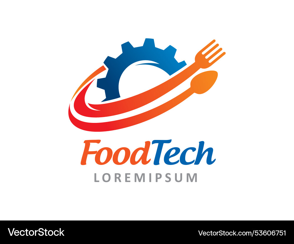 Food technology logo symbol or icon template Vector Image
