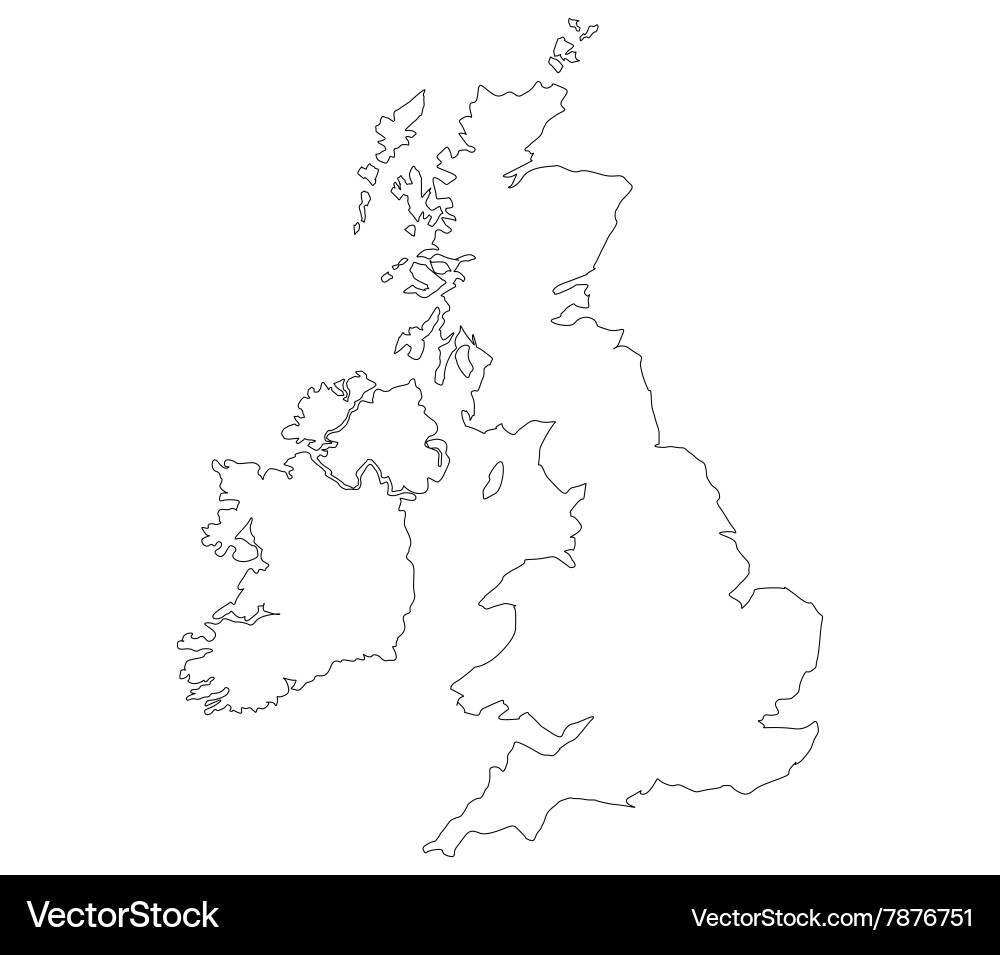 Map britain Royalty Free Vector Image - VectorStock