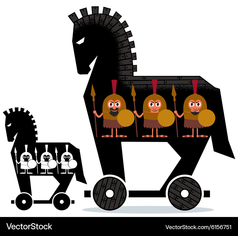 Trojan horse Royalty Free Vector Image - VectorStock