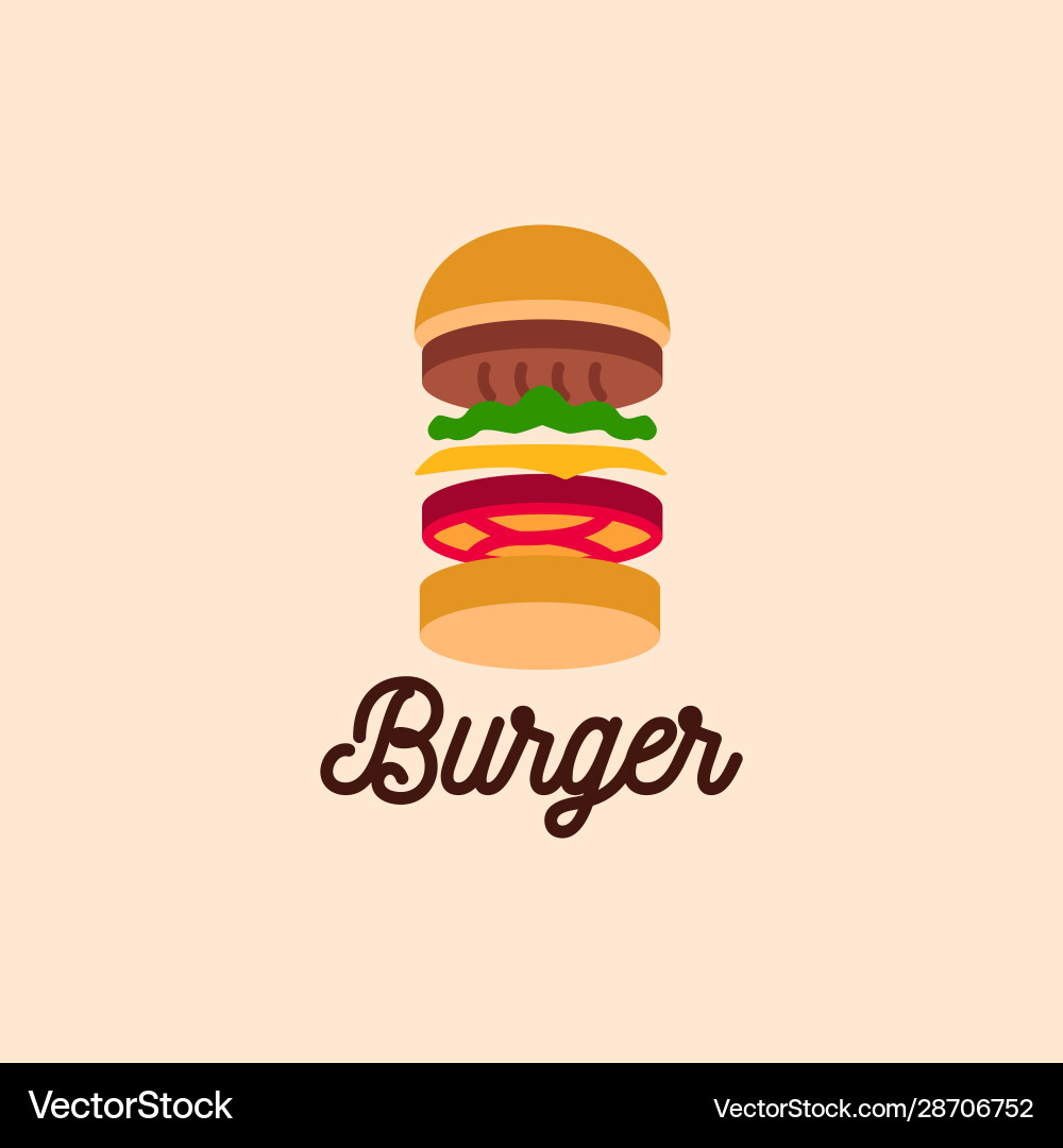 Burger logo design Royalty Free Vector Image - VectorStock