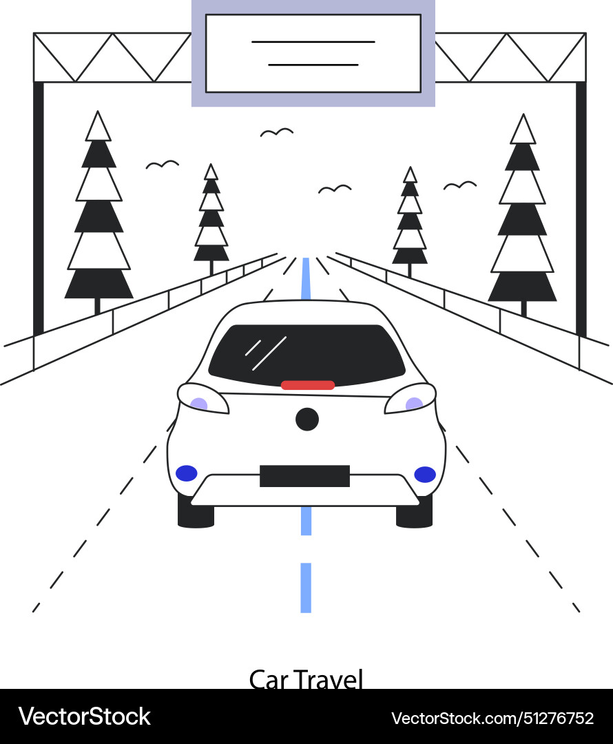 Car travel Royalty Free Vector Image - VectorStock