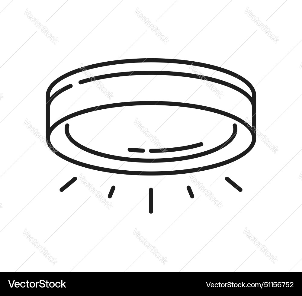 Ceiling lamp line icon lighting and light fixture Vector Image