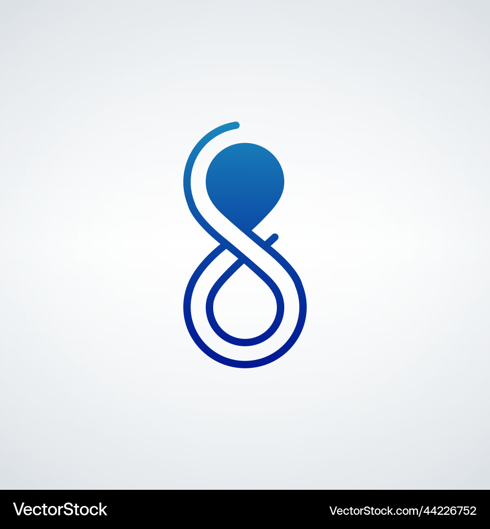Dynamic Number Eight Logo Royalty Free Vector Image