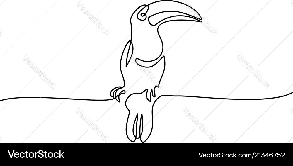 Elegant Toucan Symbol Royalty Free Vector Image